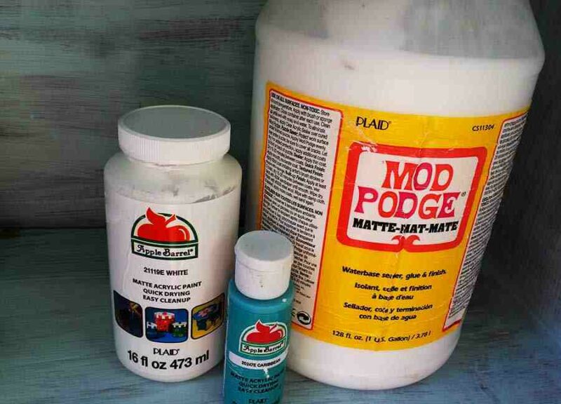 How to Paint Laminate Furniture Using Mod Podge & Acrylic Paint ...