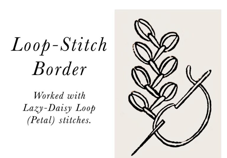 Loop Stitch Embroidery Border | Resalvaged